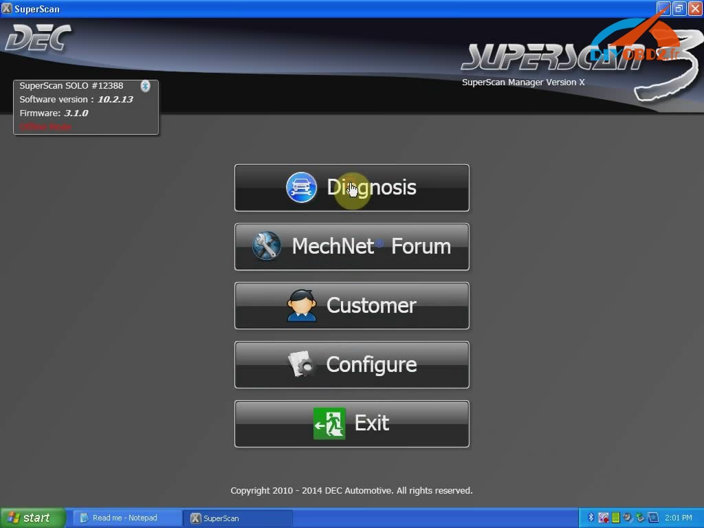 PSA Superscan 10.2.13, CarSoftDiag